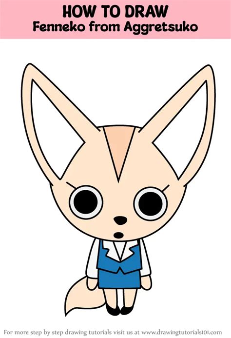 How To Draw Fenneko From Aggretsuko Aggretsuko Step By Step