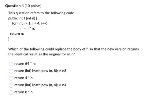Solved Question 4 10 Points This Question Refers To The