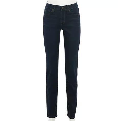 Womens Sonoma Goods For Life® Straight Leg High Waisted Curvy Jeans