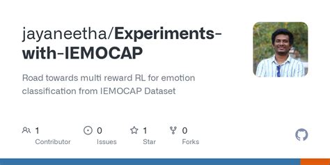 Github Jayaneethaexperiments With Iemocap Road Towards Multi Reward