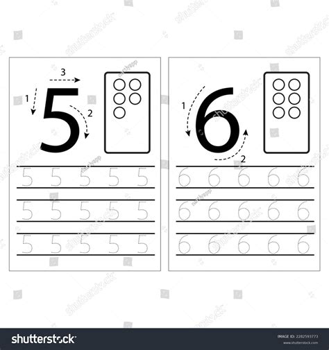 How Write Number Practice Writing Numbers Stock Vector Royalty Free 2282593773 Shutterstock