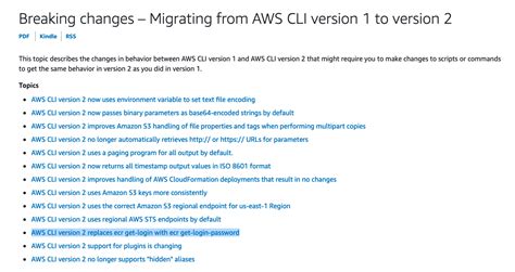 Aws Ecr Get Login Error Argument Operation Invalid Choice · Issue