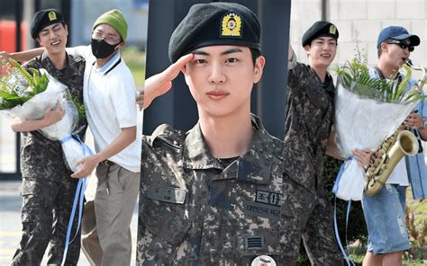 Btss Jin Celebrates Emotional Discharge With Fellow Members Zapzee