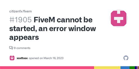 Fivem Cannot Be Started An Error Window Appears · Issue 1905