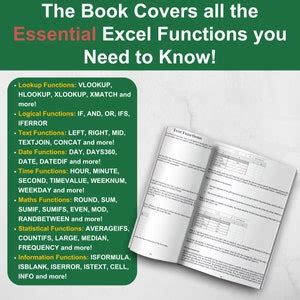Essential Excel Book Formulas And Functions Simplified Ebook Etsy