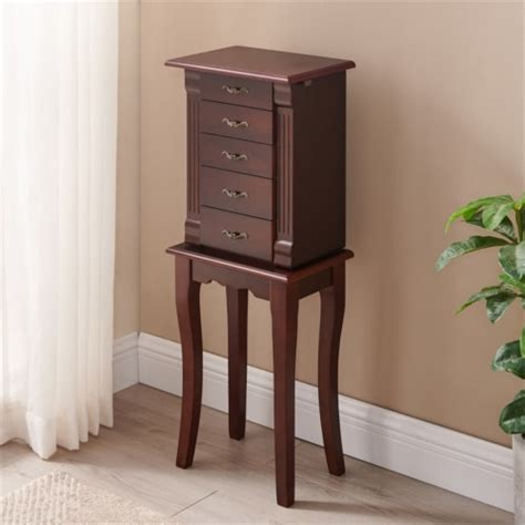 Linon Mila Wood Jewelry Armoire In Espresso Brown 1 Kroger