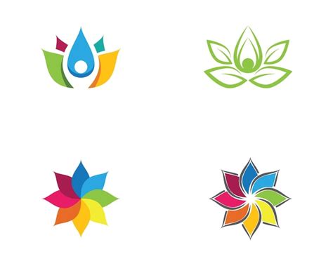 Icono De Vector De Flor De Loto De Belleza Vector Premium