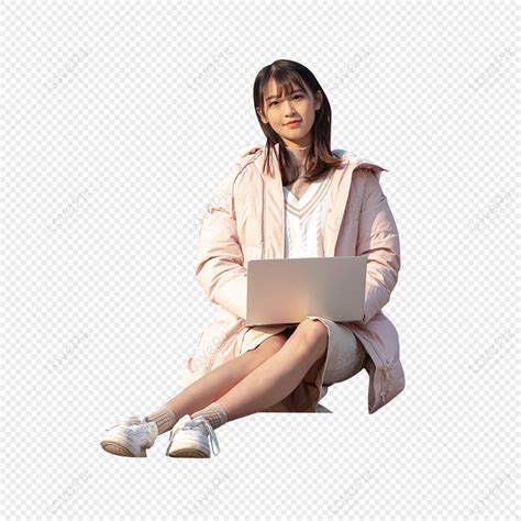 Female Classmates Using Computer Free Png And Clipart Image For Free