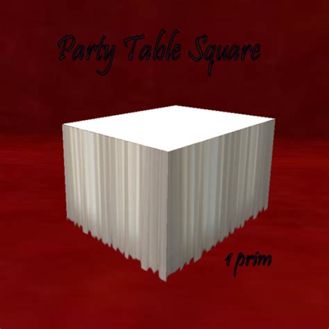 Second Life Marketplace Party Square Table