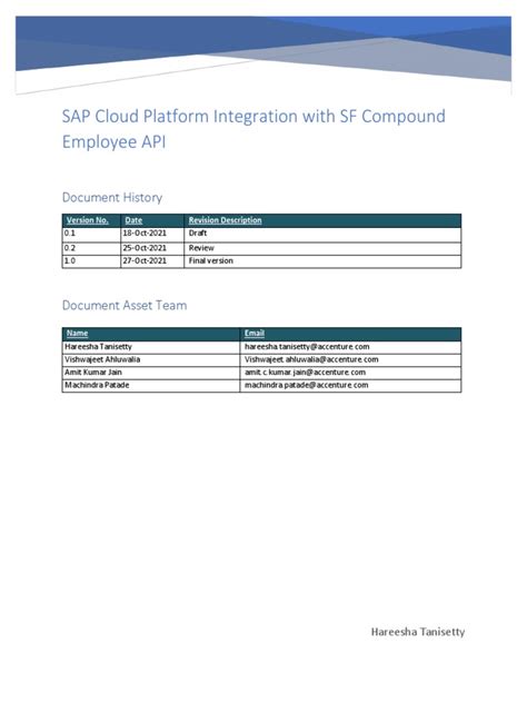 Section 45 Sf Technical Sap Cloud Platform Integration With Sf Compound Employee Api Pdf