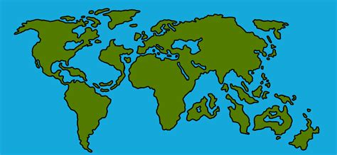 Warped World Map Rimaginarymaps
