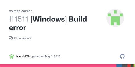 [windows] build error · issue 1511 · colmap colmap · github