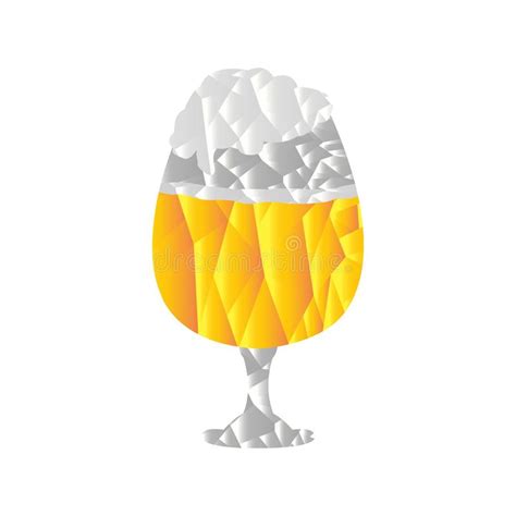 Isolated Polygon Beer Glass Stock Vector Illustration Of White