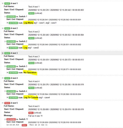 Python Is There A Way In Robot Framework To Log If Keywork Only If