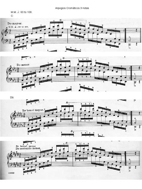 Arpegios Cromáticos 3 Notas Pdf