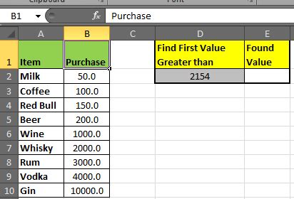 Retrieving The First Value In A List That Is Greater Smaller Than A Specified Value