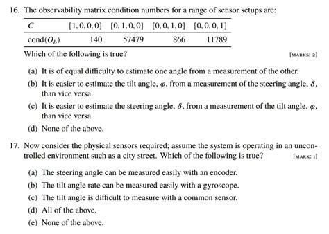 The Observability Matrix Condition Numbers For A