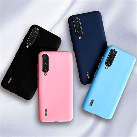 Capa Fina De Silicone Fosca Para Xiaomi Mi Cc9 Mi 9 Lite Mi9 Mia3