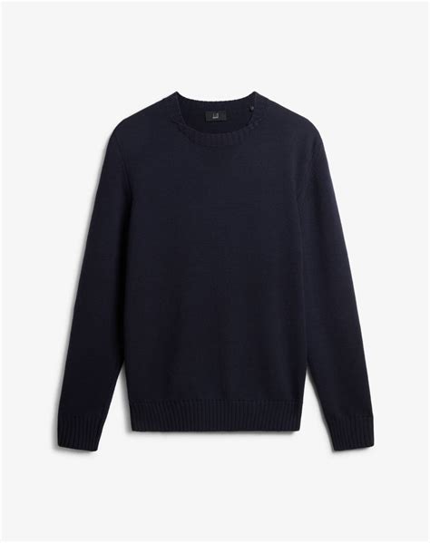Dunhill Us Merino Virgin Wool Crew Neck Jumper For Men