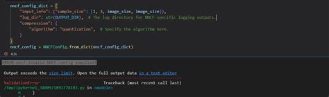 error nncf invalid nncf config supplied · issue 1594