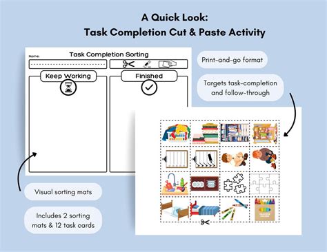 Executive Functioning Sorting Activity Autism Visuals Task Completion Printable Pdf Etsy