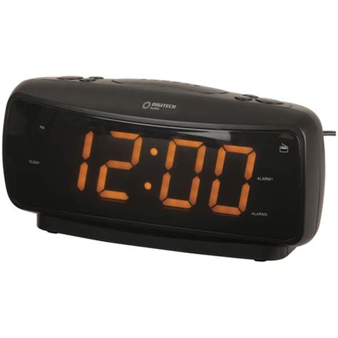 Digitech Large Digit Alarm Clock With Am Fm Radio Ar1932