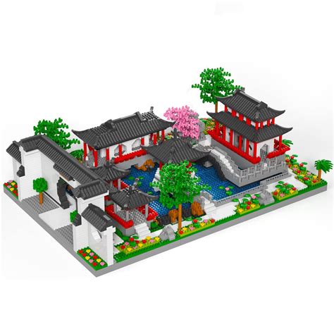 HI Reeke Architecture Building Micro Mini Building Block Set Gardens Of Suzhou Kit Gift Multi