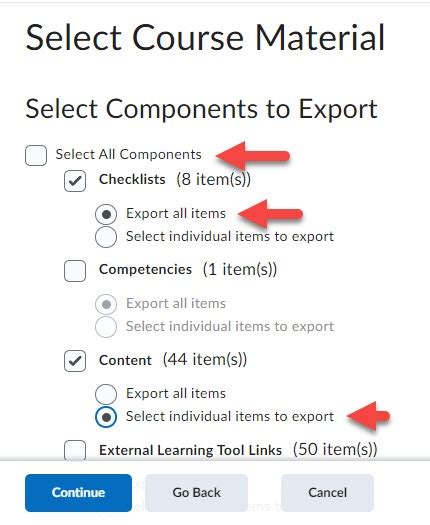 Export Brightspace Course Components Wsu Technology Knowledge Base