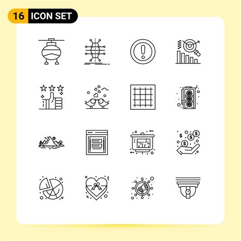 User Interface Pack Of 16 Basic Outlines Of Like Graph Smart Business