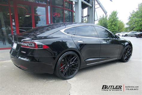 Tesla Model S With 22in Vossen Hf 7 Wheels Exclusively From Butler