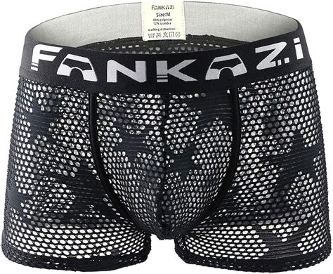 Celucke Boxershorts Transparent Mesh Unterhosen Männer Hüftslips