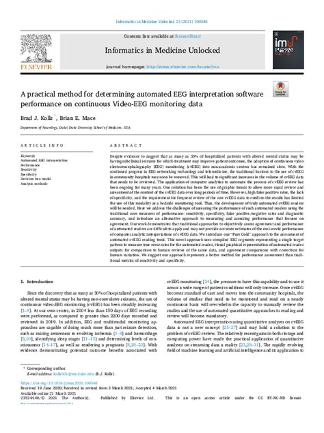 pdf a practical method for determining automated eeg interpretation