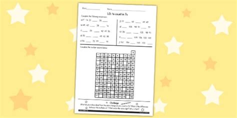 Counting In 7 Worksheet Teacher Made