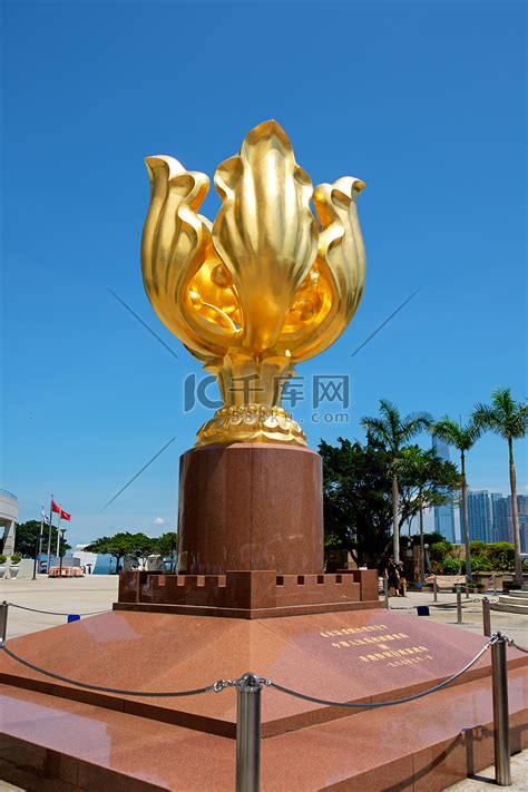 湾仔 香港 中国 2018年5月31日 世博长廊前的金紫荆广场是香港湾仔旅游胜地高清摄影大图 千库网