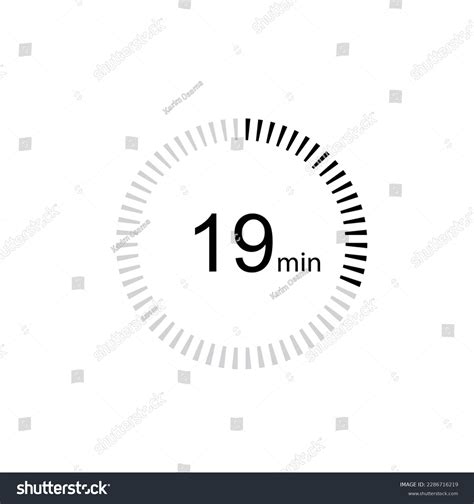 19 Minutes Timer Icon19 Min Digital Timer Royalty Free Stock Vector