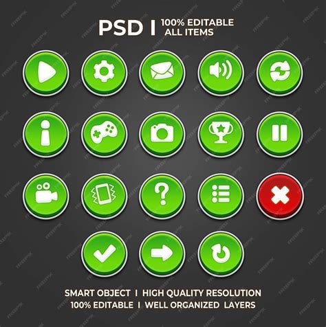 Premium Psd Set Of Game Ui Game Ui Set Game Ui Button Game Button Game Ui Psd Game Ui Template