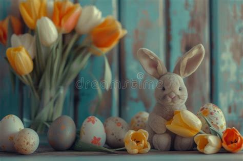 Happy Easter Dahlias Eggs Salvation Basket White Holiday Bunny
