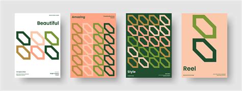 Tata Letak Presentasi Bisnis Modern Desain Brosur Geometris Template