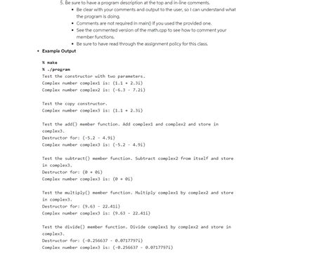 Solved Objective Build Off The Complex Class From The Chegg