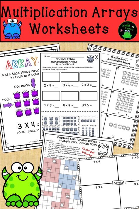 Multiplication Arrays Worksheets Multiplication Practice Array