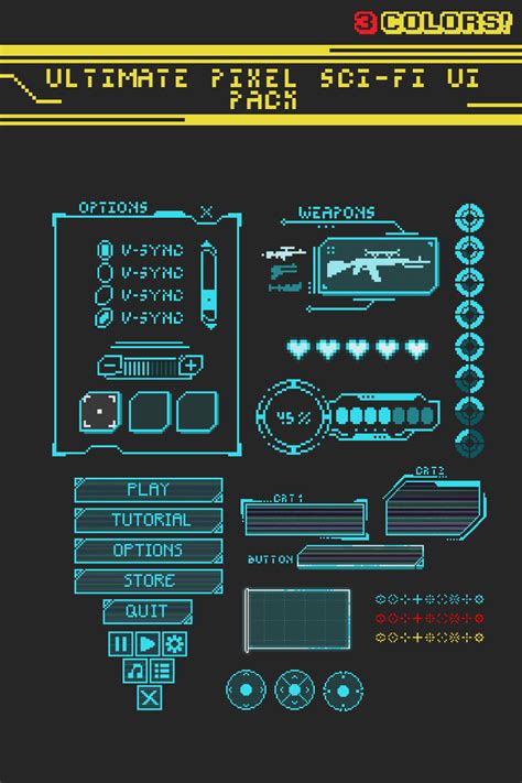 Ultimate Pixel Sci Fi Gui In 2025 Pixel Art Games Pixel Art Design