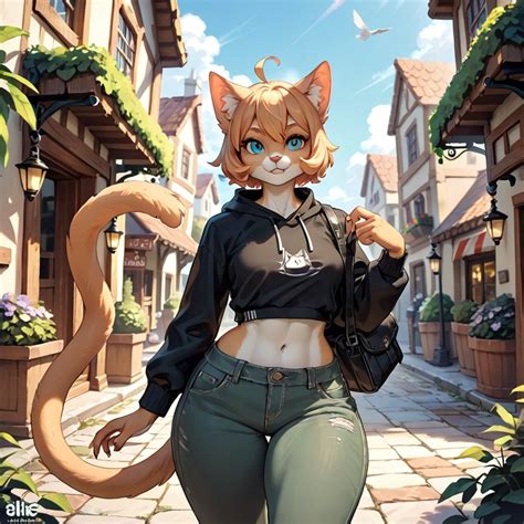 A Cat Girl With A Really Furryai