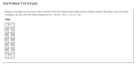 Solved Ii Problem 7 43 10 Pts Design A Clocked