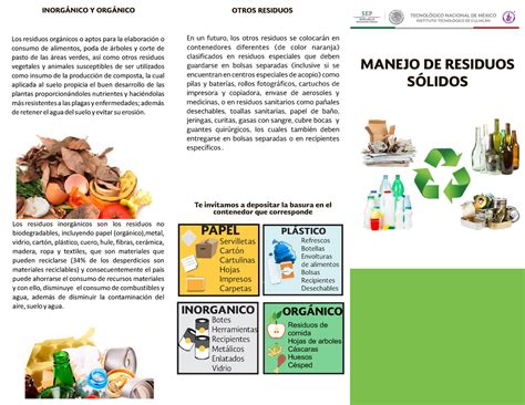Triptico Residuos Solidos Reciclaje Residuos Porn Sex Picture