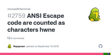 Ansi Escape Code Are Counted As Characters Hwne · Issue 2759