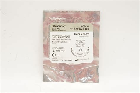 Ethicon Sxpd2b405 1 Stratafix Spiral Pdo 2xctx Taper Point 48mm 1 2c 36cm X36cm