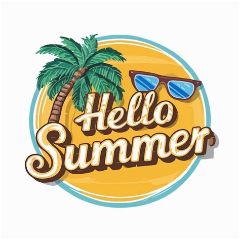 Premium Vector Hello Summer Vacation Lettering Background And Vector