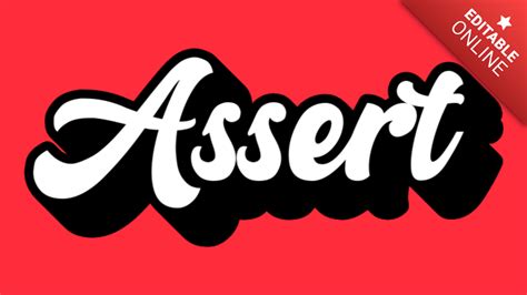 Assert Text Effect Generator
