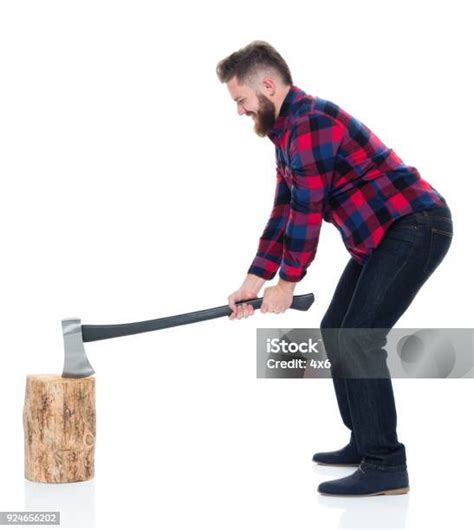 매력적인 등심 수염과 도끼와 나무 그 루터 기를 20 29세에 대한 스톡 사진 및 기타 이미지 20 29세 25 29세 그루터기 식물 부위 Istock