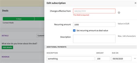How To Set Deal Value On A Subscription Based Deal Pipedrive